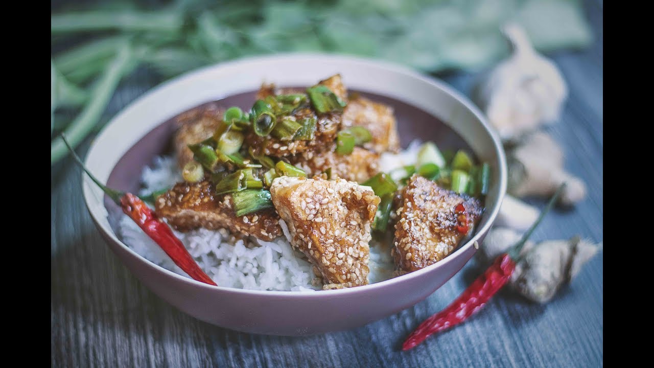 Crispy Sesame Tofu Triangles - YouTube