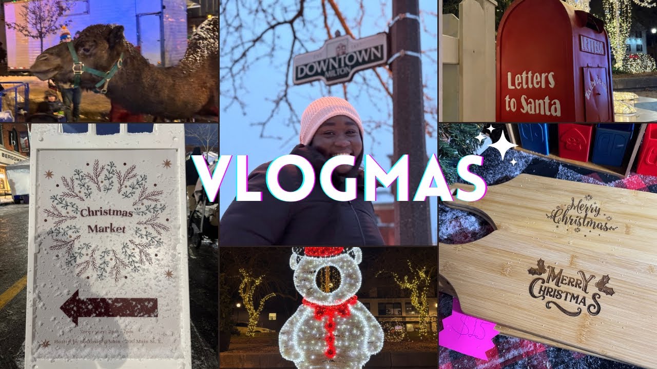 VLOGMAS: Fun Christmas Market In Ontario + I Fed A Llama🫢 + Carousel ...
