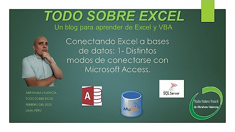 Conectando Excel a sistemas gestores de bases de datos - YouTube