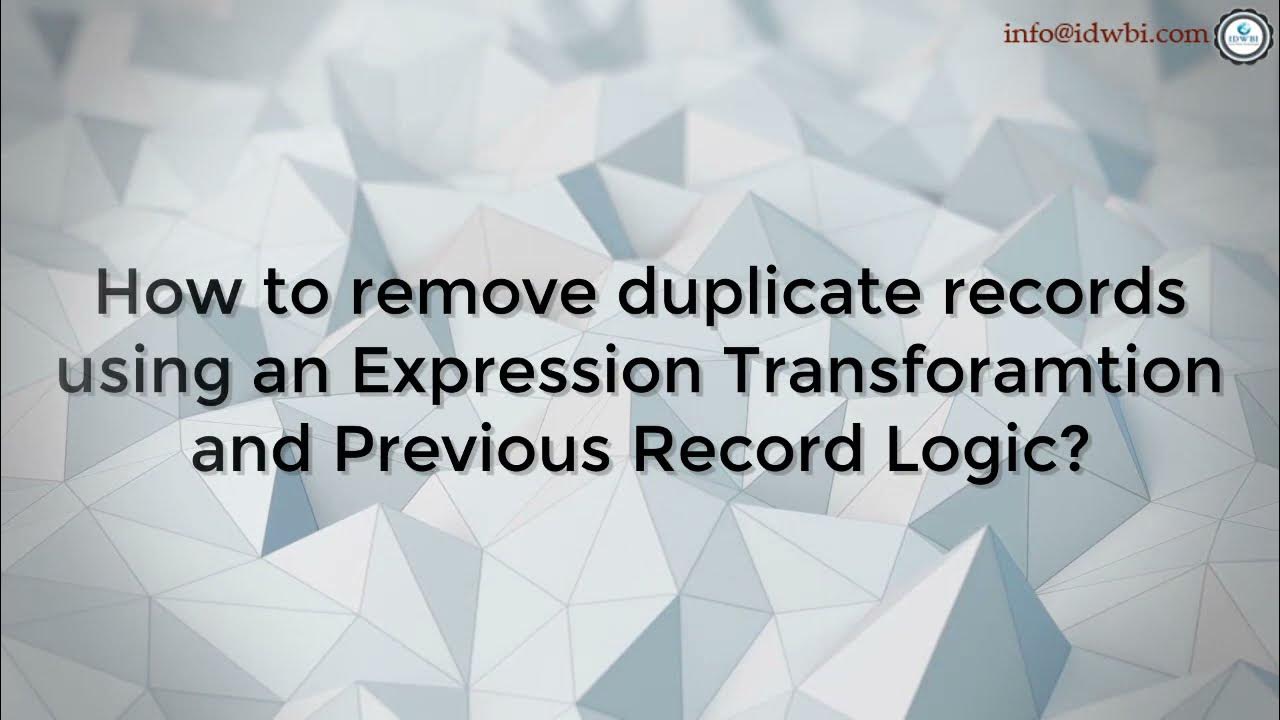 How to identify the Duplicates in Informatica using Expression ...