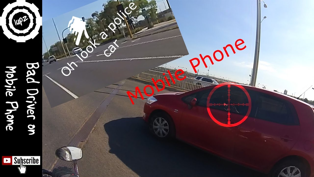 Idiot on mobile phone and the police perfect friday 13th video - YouTube