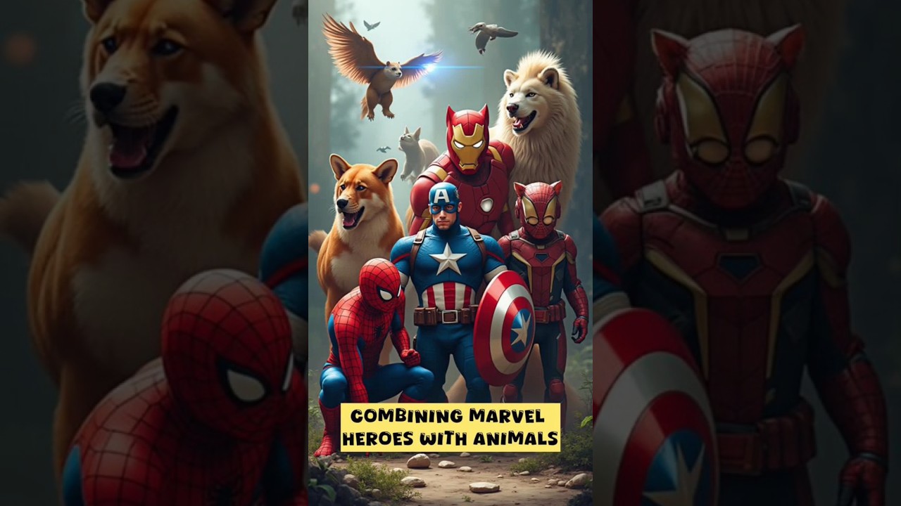 Combining Marvel heroes with animals #marvel #animals #captainamerica # ...