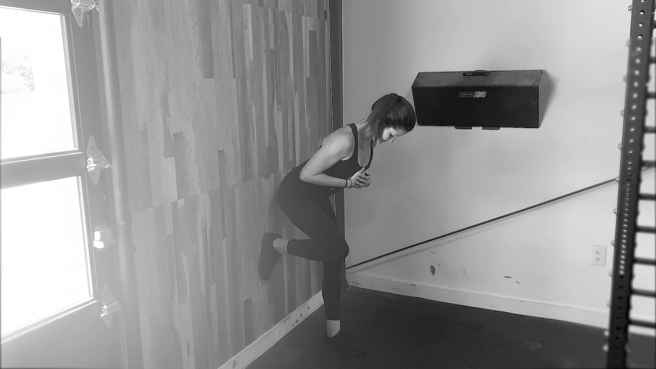 Single Leg Wall Assisted Waiter's Bow - YouTube