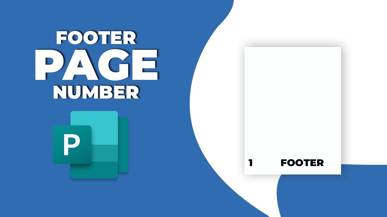 How to add both footer and page number in publisher - YouTube