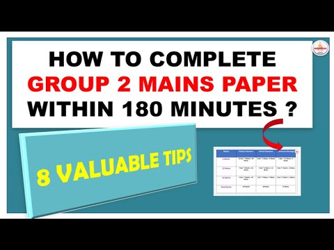 8 Valuable tips for Group 2 Mains Paper Completion | Tnpsc Group 2 ...