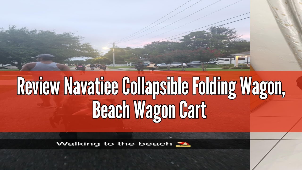 Review Navatiee Collapsible Folding Wagon, Beach Wagon Cart Heavy Duty ...