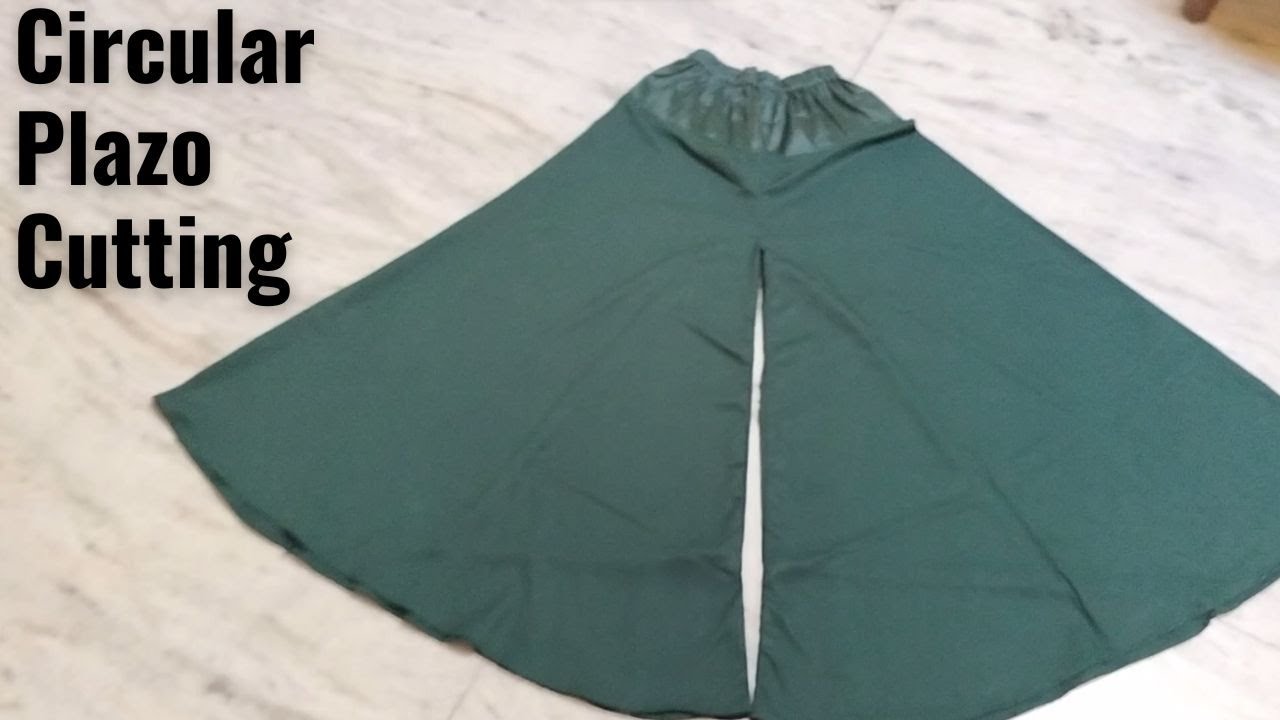 Very Easy Circular Plazo Cutting | Plazo Cutting For Beginners # ...