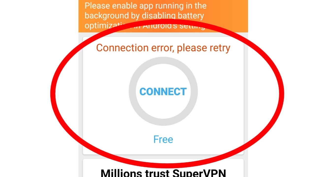 Super VPN | Fix Connection error । Please retry - YouTube