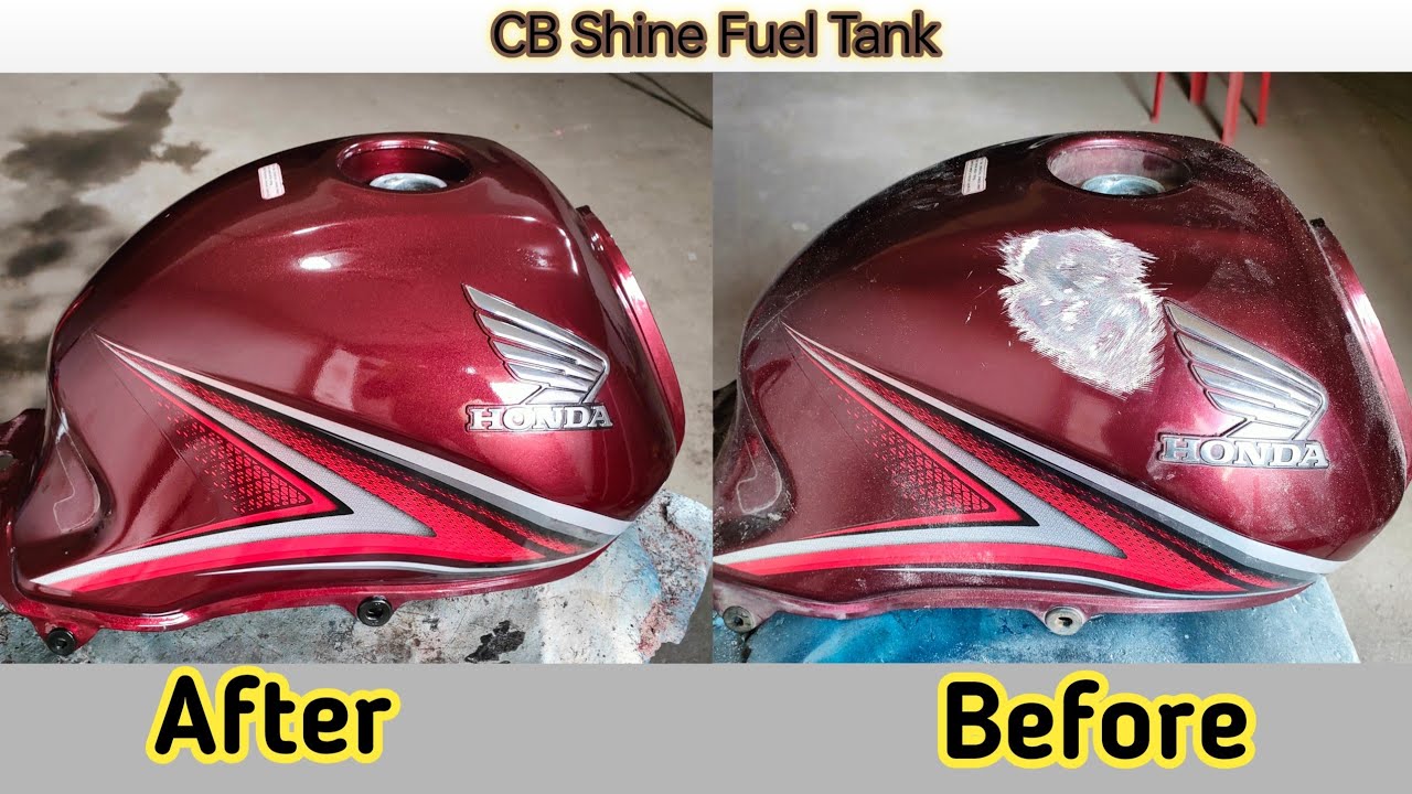 Honda CB Shine Fuel Tank Denting and Painting - YouTube