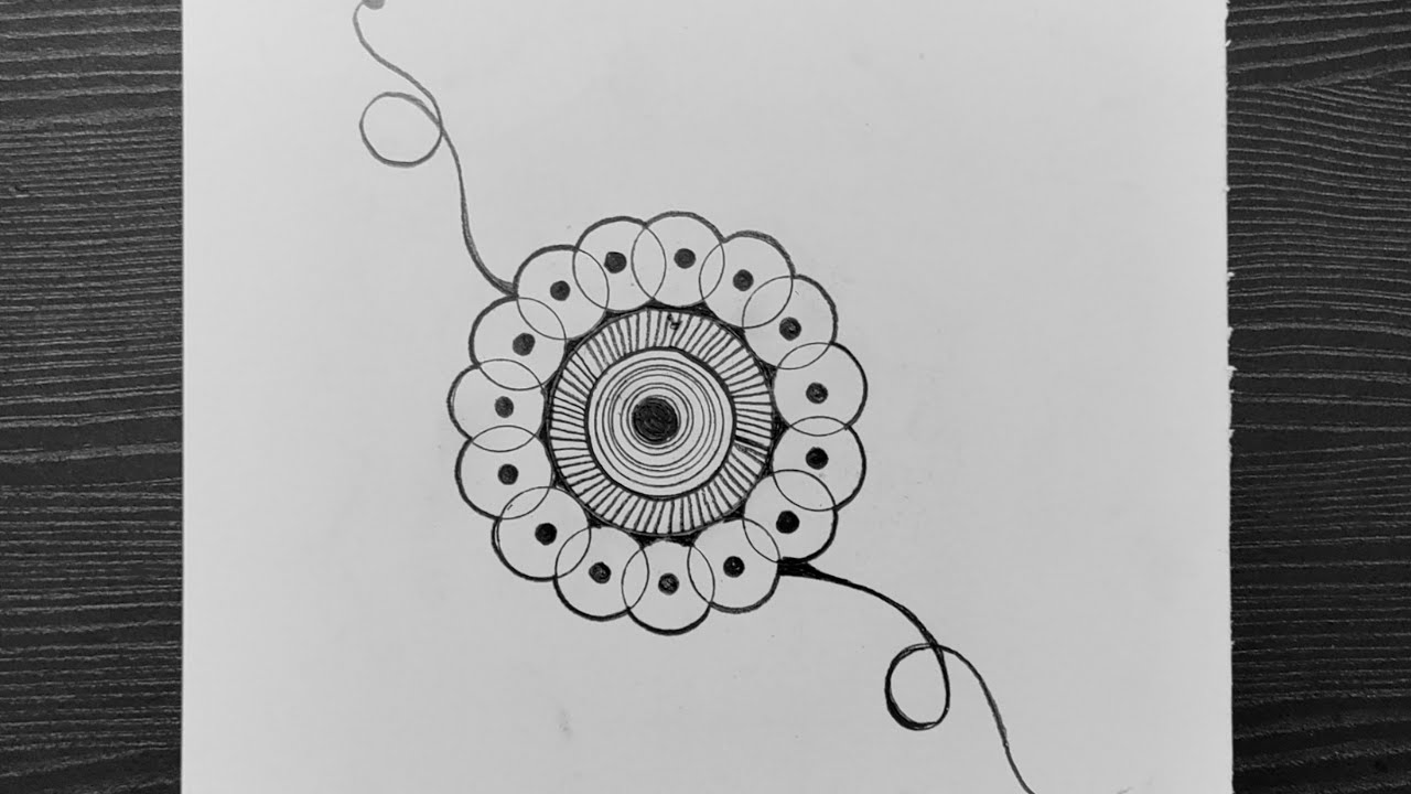 Rakhi Drawing For Kids // How To Draw Rakhi Step By Step // Pencil Art ...