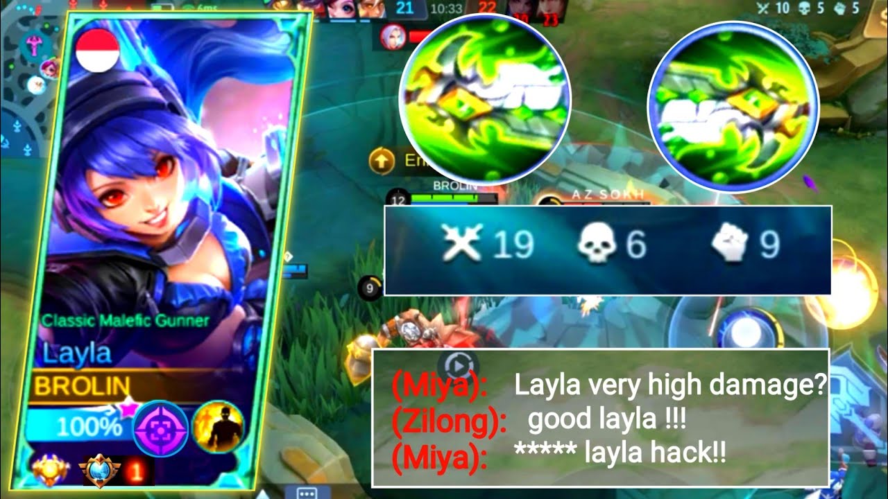 Layla One Hit High Damage - Layla Build Lifesteal ~ MLBB - YouTube