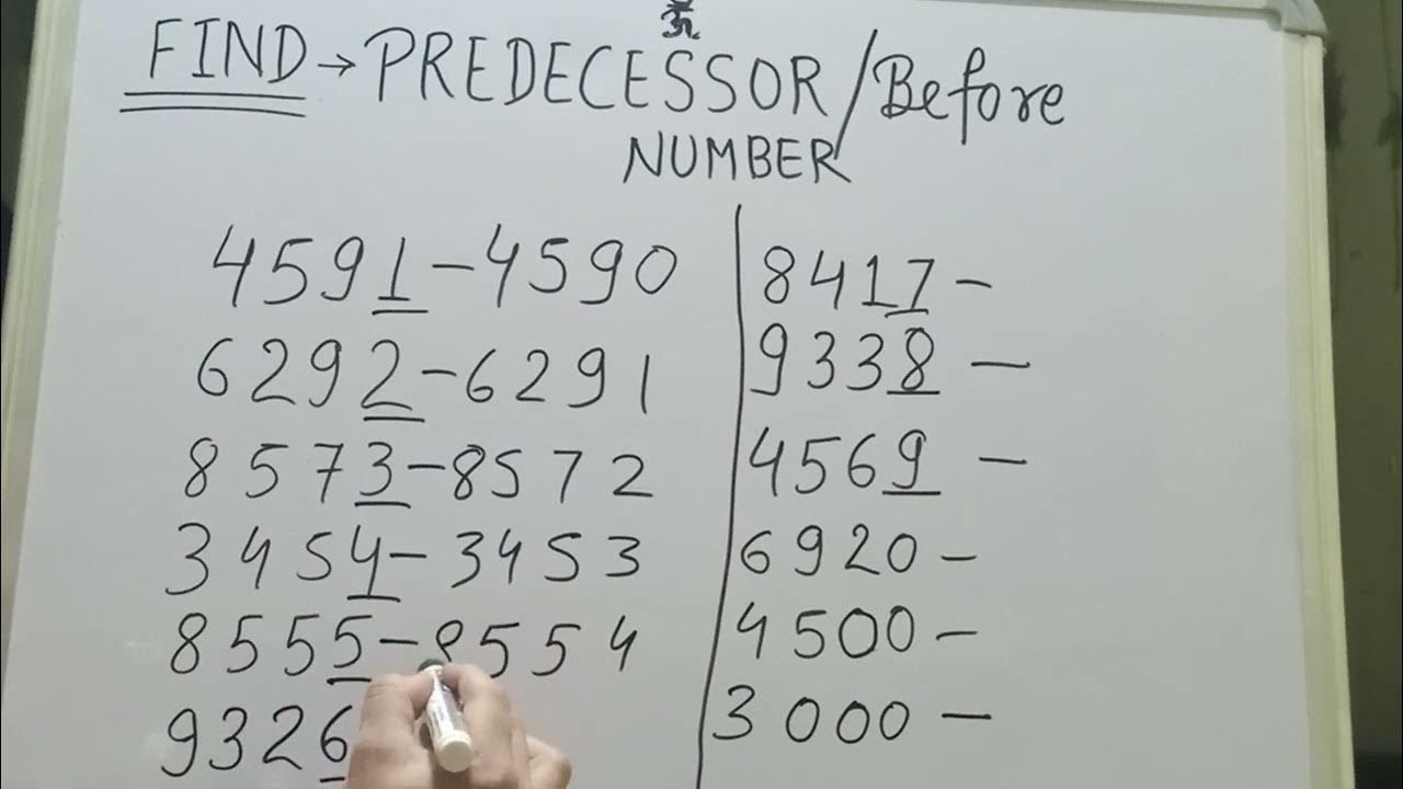 easy method to find before number/predecessor... - YouTube