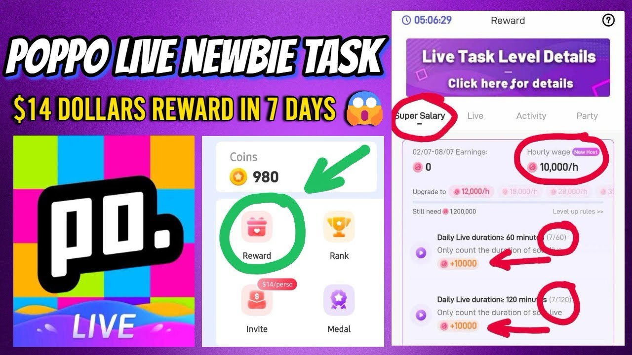 HIRING POPPO LIVE APP | HOW TO CLAIM NEWBIE TASK POINTS ? 💰 - YouTube