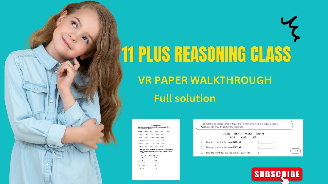 11plus Reasoning / VR paper walkthrough / #11plus - YouTube