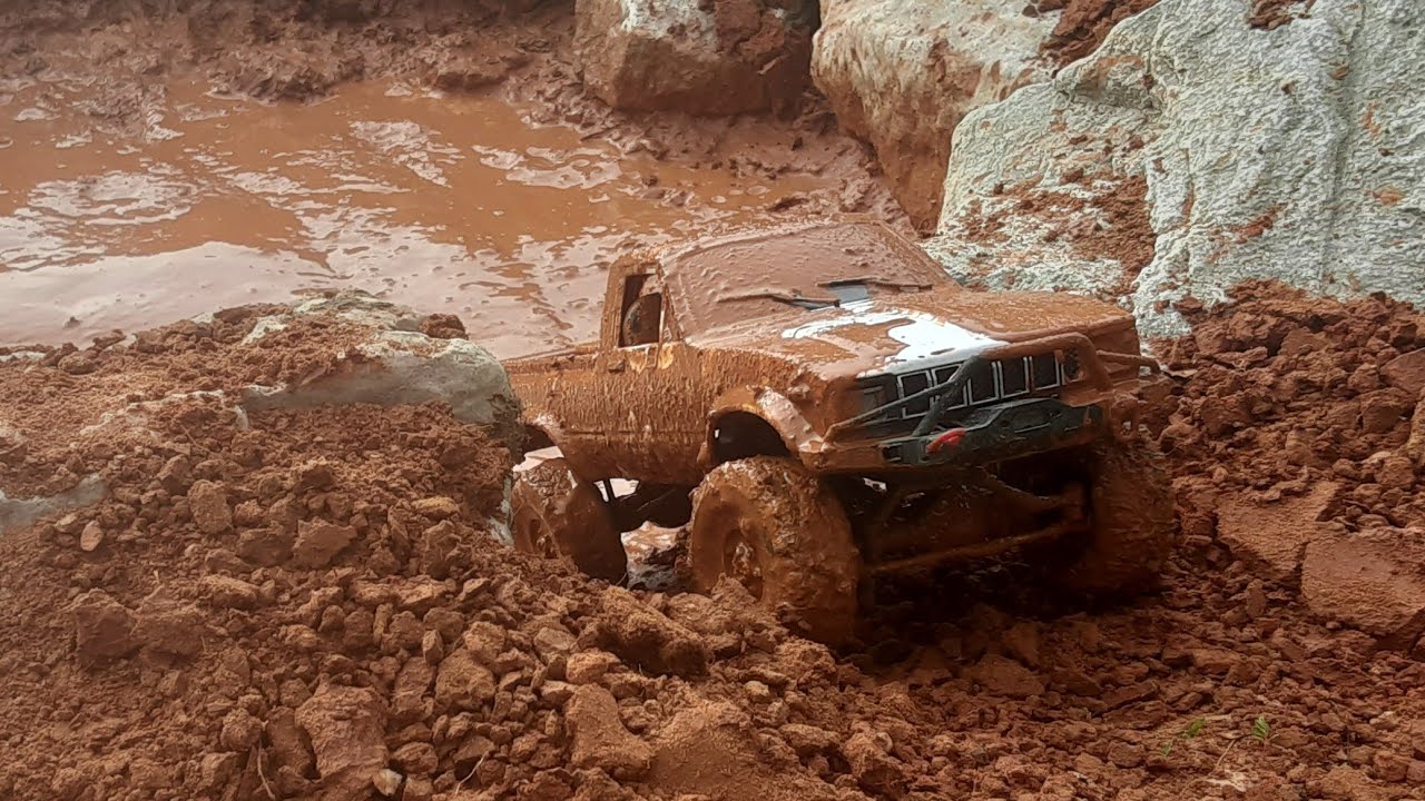 WPL C24-1 GOING MUDDING!!! TOTALLY COVERED IT MUD!! - YouTube