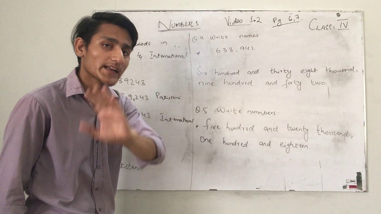 1.2 Numbers Pg 6,7 #April#Math#Class IV - YouTube