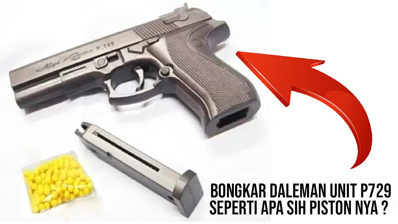 bongkar glock p729 , unit handgun spring murah meriah - YouTube