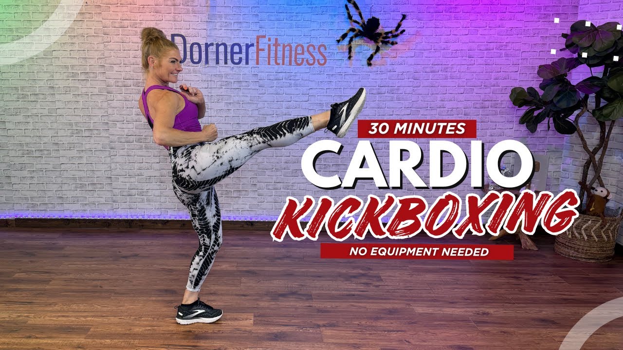 30-Min Sweaty Cardio Kickboxing Workout | Low & High Impact Options ...