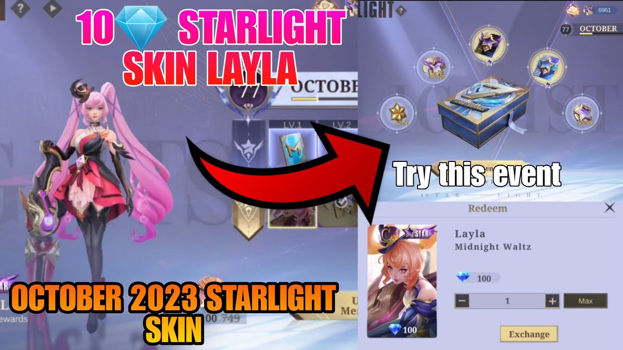 10💎 Starlight Skin | Get October 2023 Starlight Skin Layla for 10💎 Only ...