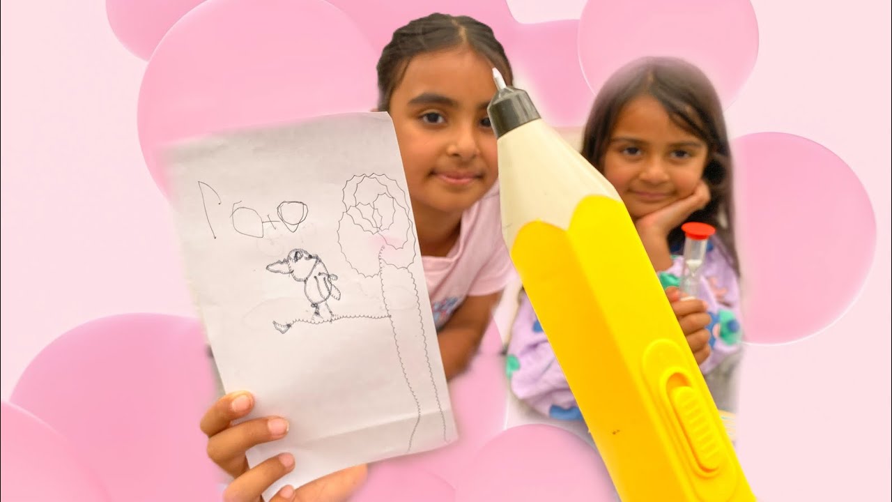 Wobbly Pen Challenge with My Sister! ️😂 | Can We Draw Without Laughing ...