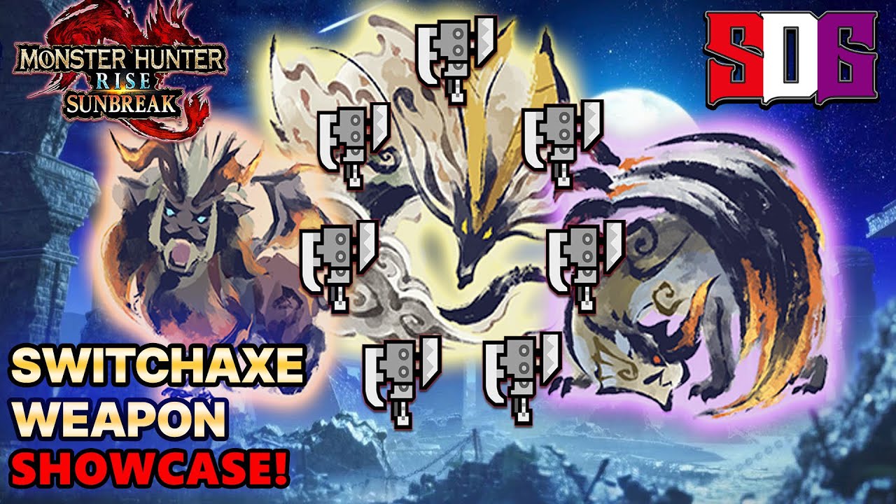 Monster Hunter Rise: Sunbreak (Switch) | Switchaxe Weapon Showcase For ...
