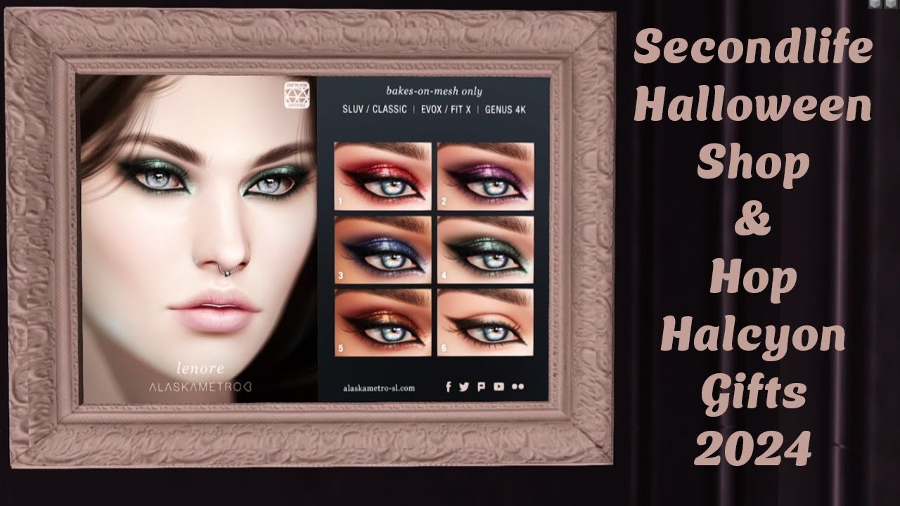 Secondlife Halloween Shop & Hop Halcyon Gifts & 800L$ Giftcards 2024 - YouTube