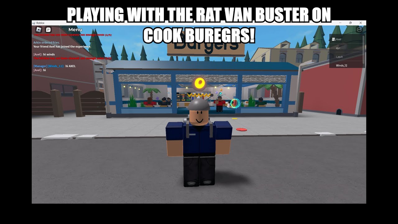 Playing With The Rat Van Buster! (Roblox Cook Burgers) - YouTube