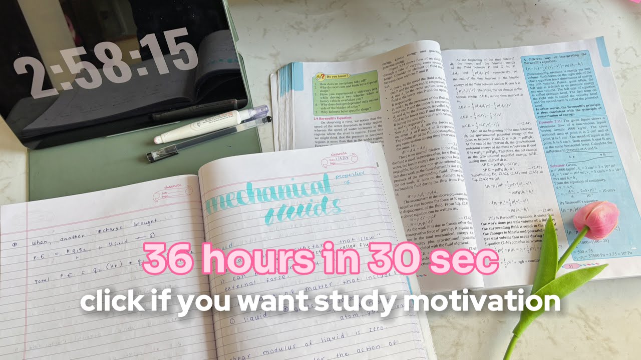 36 hours in 30 seconds study motivation 💌 - YouTube