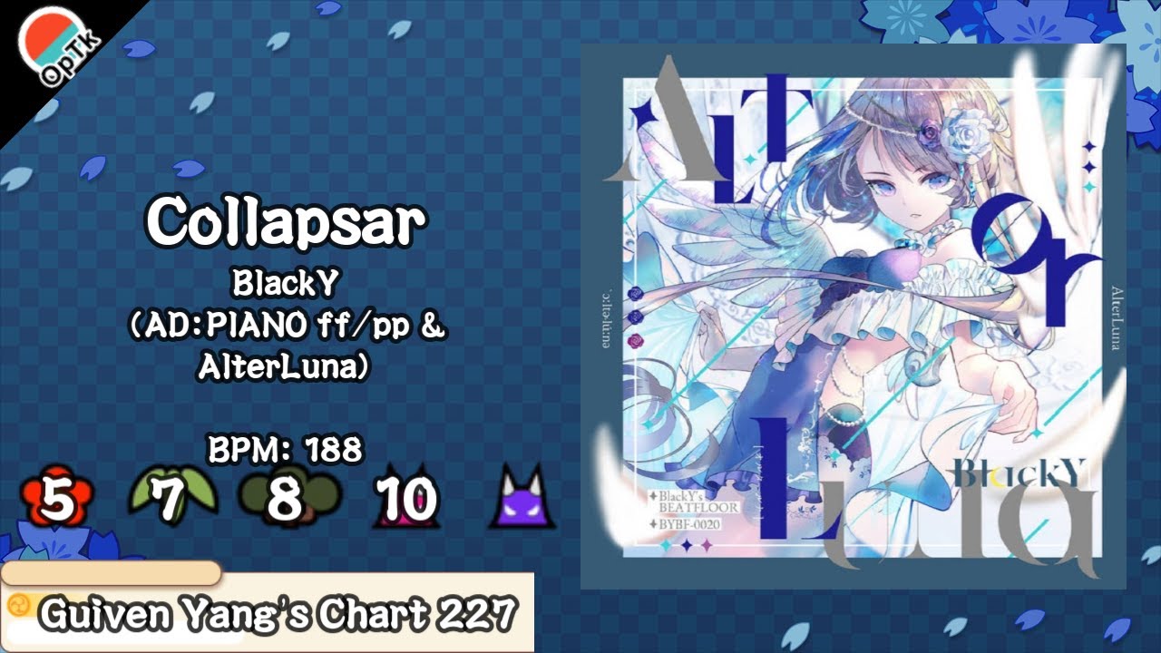 [OpenTaiko/太鼓さん次郎/创作谱面] Collapsar - BlackY (AlterLuna & AD : PIANO ff / pp) - YouTube