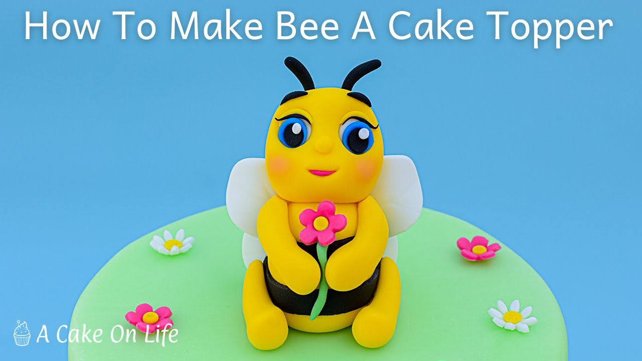 Bee Cake Topper Tutorial / How To Make A Bee Cake Topper - YouTube
