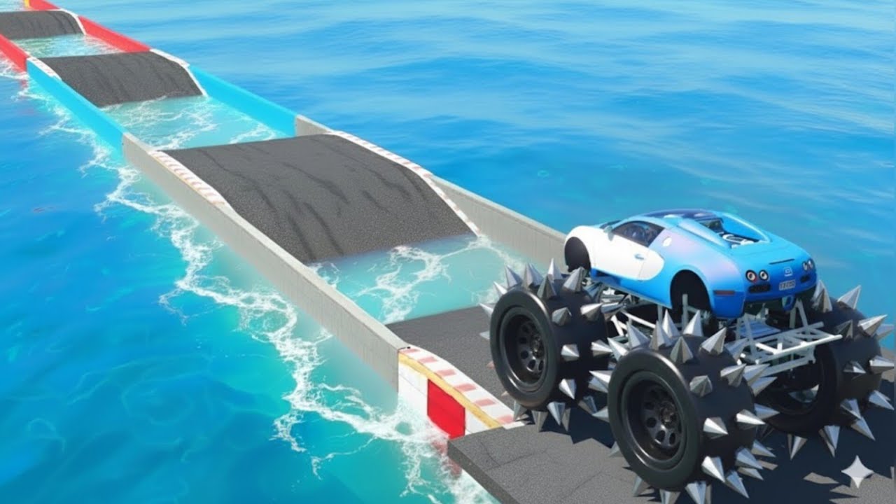 GTA 5 MONSTER CARS & TRUCKS vs BIG & SMALL WATER POTHOLES - YouTube