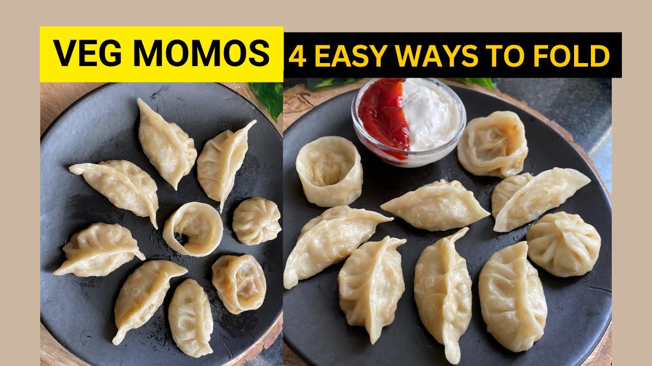 Veg Momos Recipe | 5 Easy Ways to fold Momos | मोमो बनाने का आसान ...