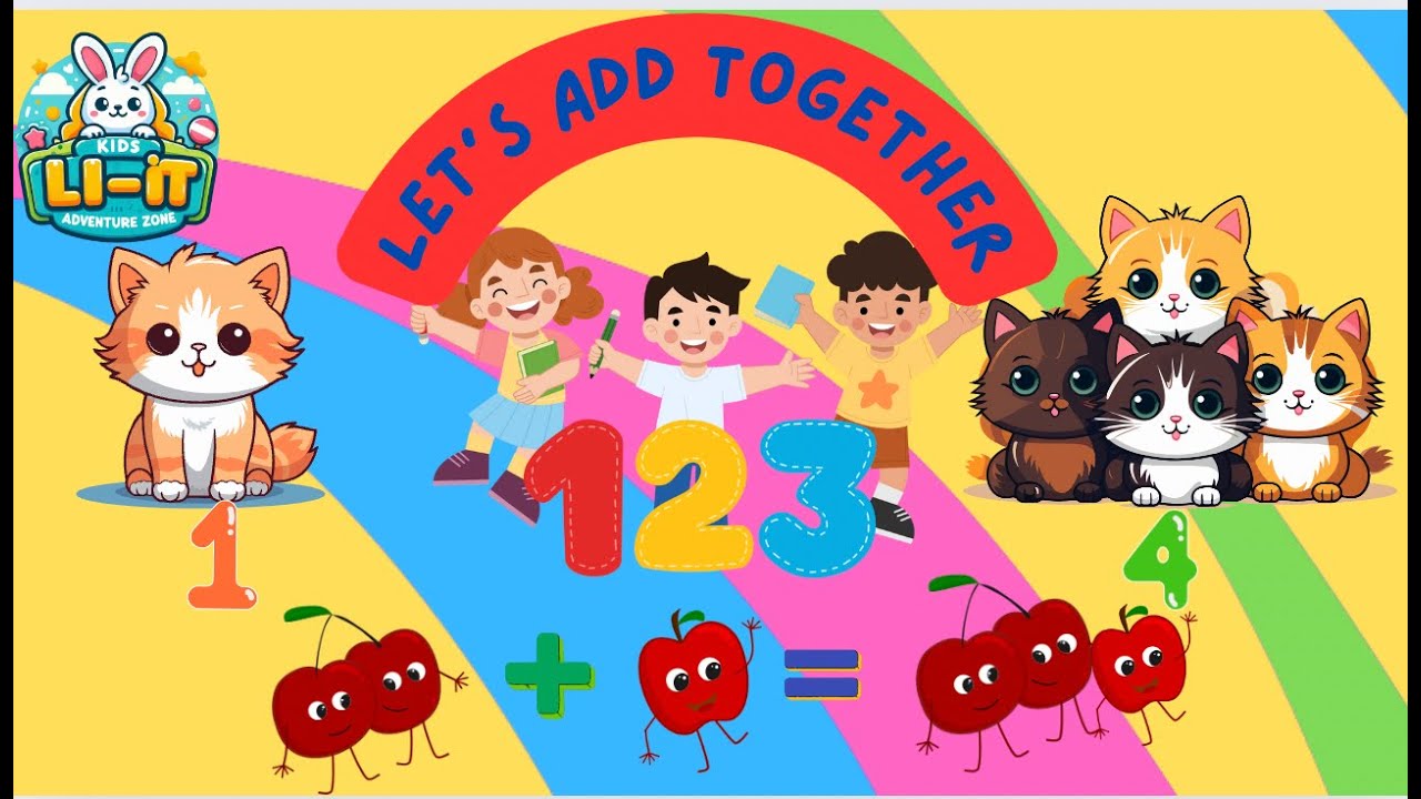 Let's Add Together! Fun Addition for Preschoolers | Learn Basic Math ...