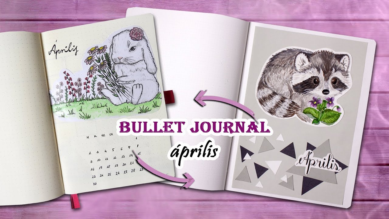 BULLET JOURNAL (MAGYAR) #4 2018 Április | Kihívás Oszlánszki Marcsival ...