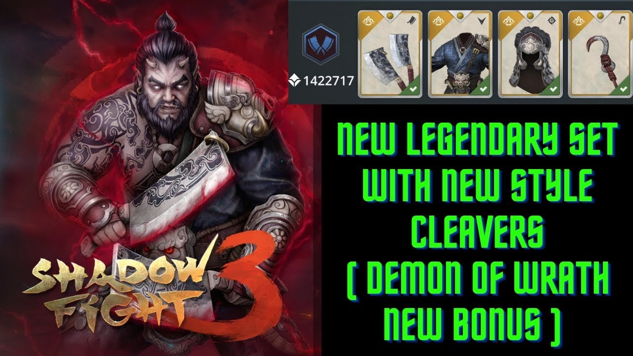 Shadow Fight 3 New Legendary Butcher's Set Gameplay | Demon Of Wrath ...