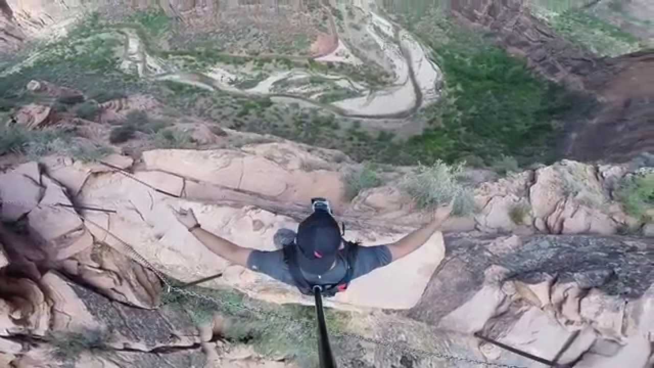 GoPro Overhead view- Angels Landing,Zion National Park. - YouTube