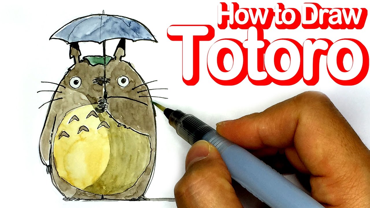 이웃집 토토로 그리기 - 지브리 애니메이션 그리기 となりの トトロ How to draw My Neighbor Totoro [노란 ...