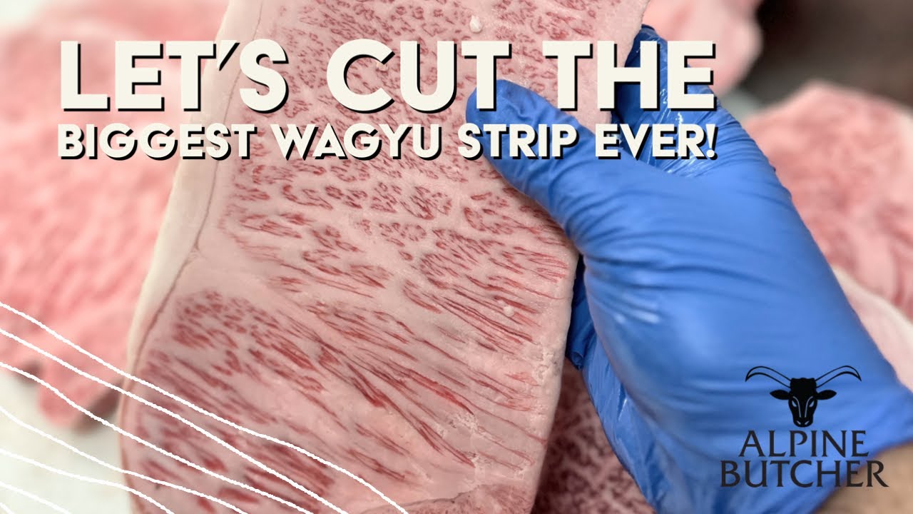 Let’s cut the biggest Japanese Wagyu Strip we have ever seen at Alpine ...