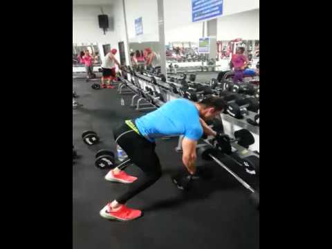 Remo individual con mancuerna para espalda - YouTube