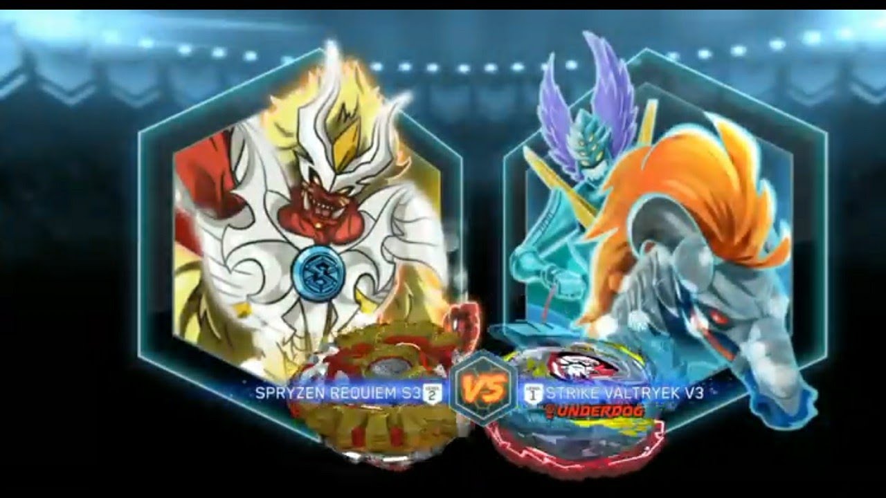 Spryzen Requiem VS Strike valtryek,beyblade burst warrior, - YouTube