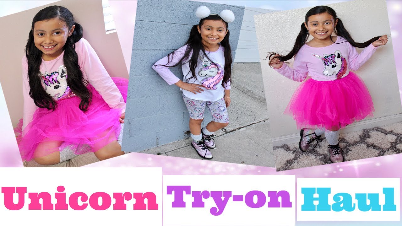 UNICORN TRY ON HAUL|GIRLS OUTFIT IDEAS - YouTube