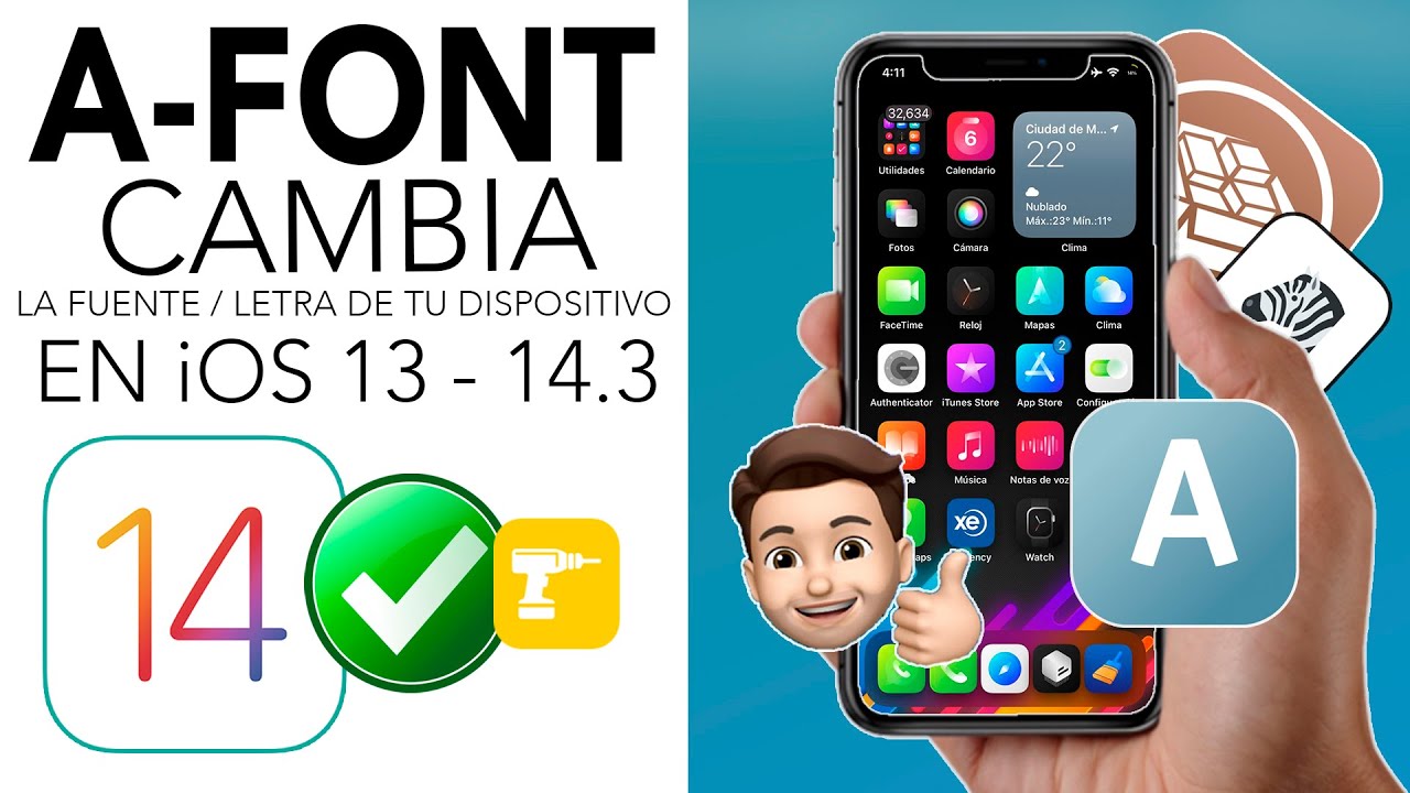 A-FONT • CAMBIA LA LETRA / FUENTE DE TU iPhone, iPod O iPad (iOS 13 ...
