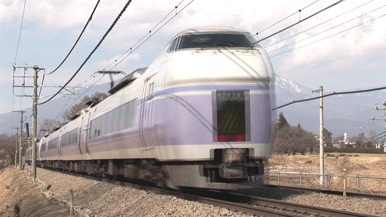 懐かしのE351系 特急スーパーあずさ号 ＆活躍範囲拡大E353系 2018年2月 JR中央東線長坂駅ー日野春駅 HDV 1516 - YouTube