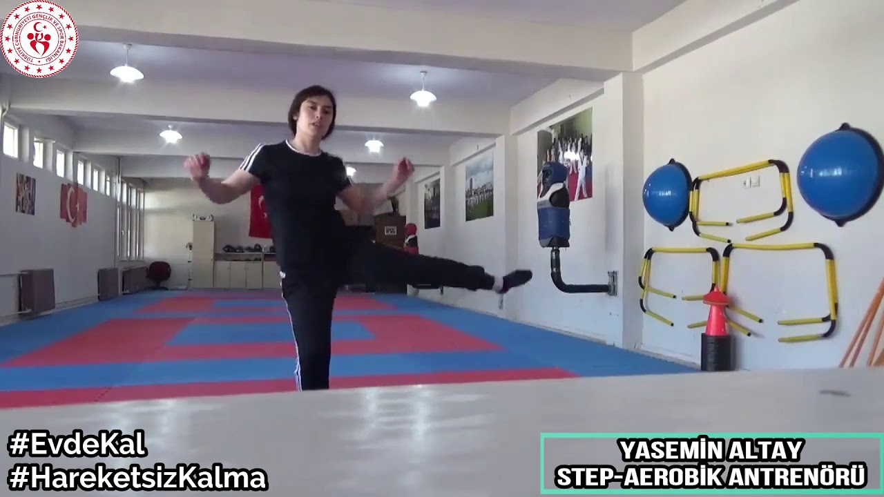 Evde Kal Hareketsiz Kalma (Step-Aerobik) -2 l NEVŞEHİR GSİM - YouTube