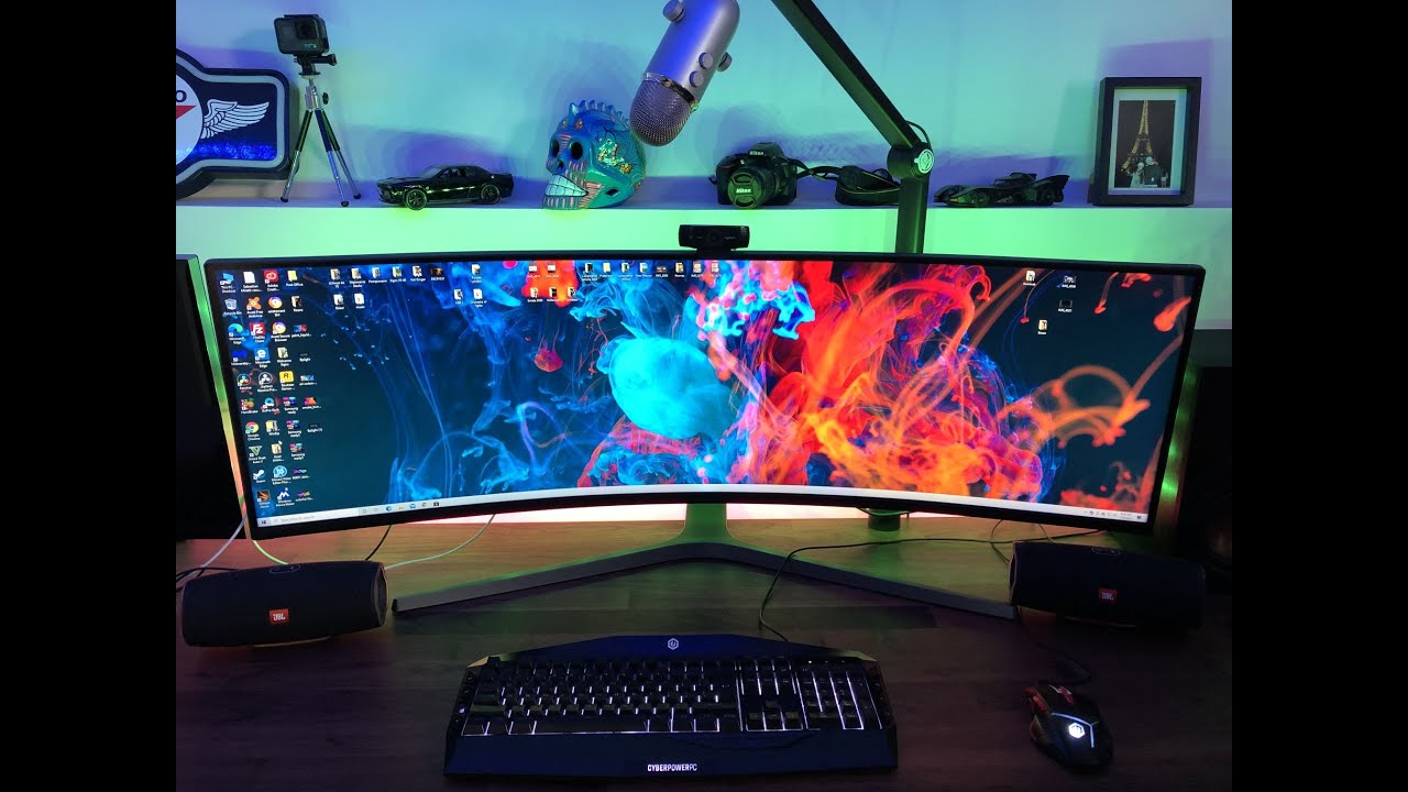 Samsung 49" Super Ultrawide Curved Monitor unboxing plus Video test ...