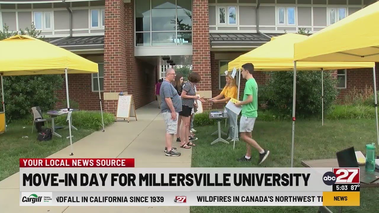 Move-in day for Millersville University - YouTube
