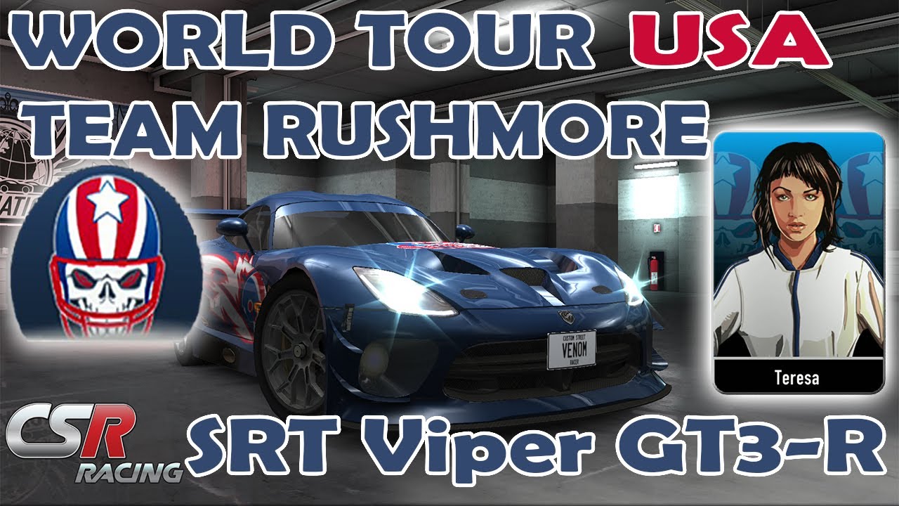 How to beat Teresa in CSR racing|+BONUS CAR|SRT Viper GT3-R|World Tour ...