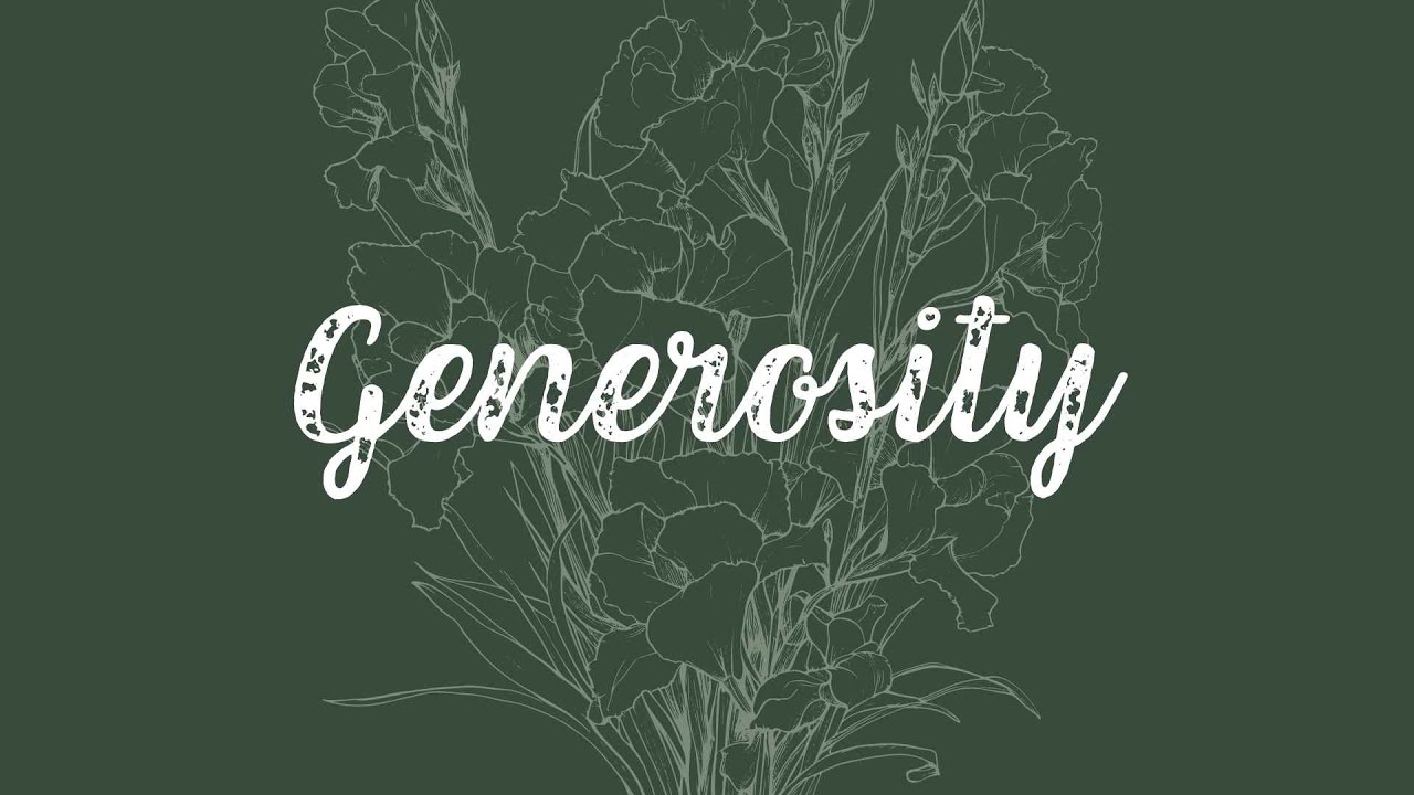 Generosity (Week 3) [Nov 19th, 2023] - YouTube