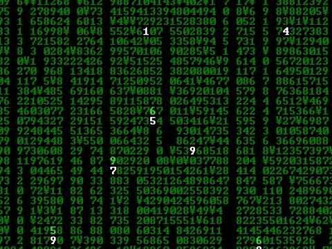 matrix falling chars, made in c++ showing in text mode - YouTube