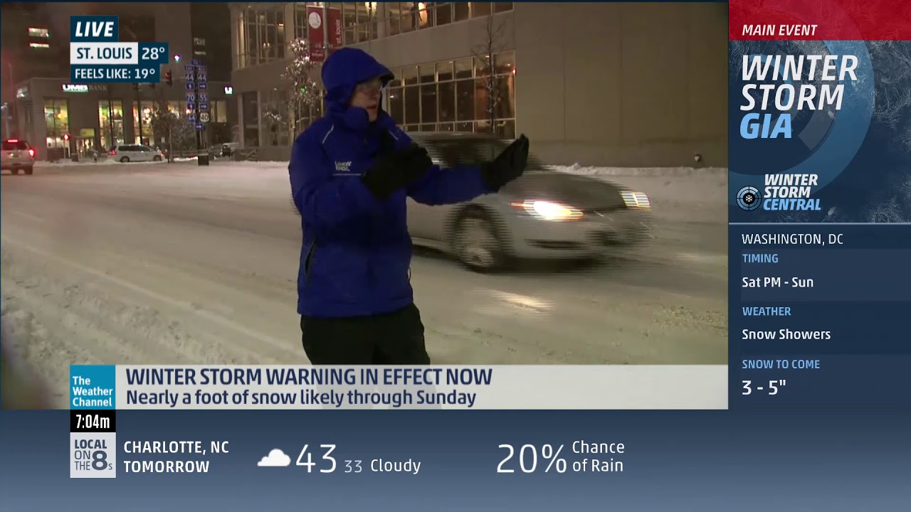 Mike Seidel TWC St. Louis Snow 9 PM 1-11-2019 - YouTube